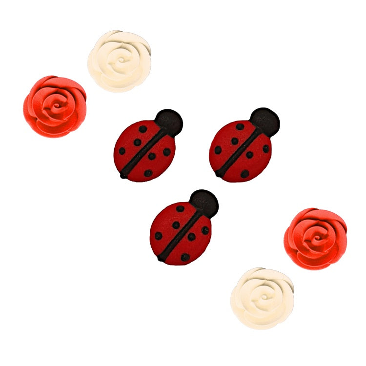 Edible Ladybugs & Roses Decorations - 7 Pkt NZ – Build a Birthday NZ