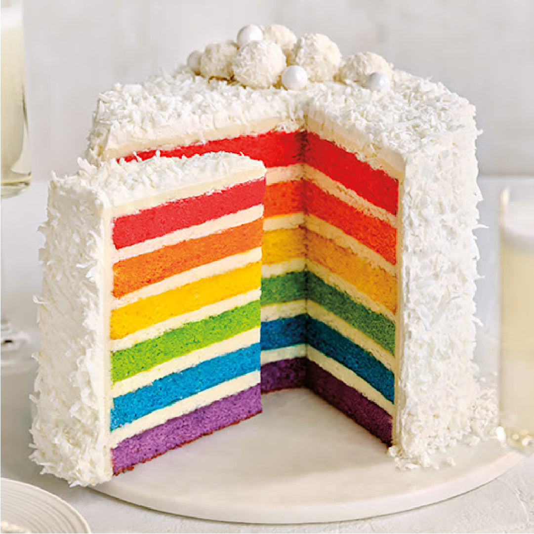 Rainbow Layer Cake – Build a Birthday NZ