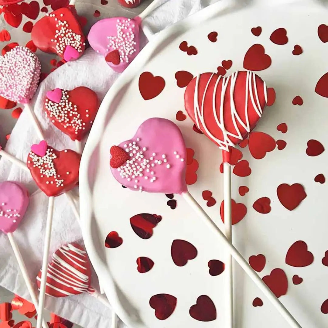 Valentine's Day Heart Cake Pops – Build a Birthday NZ
