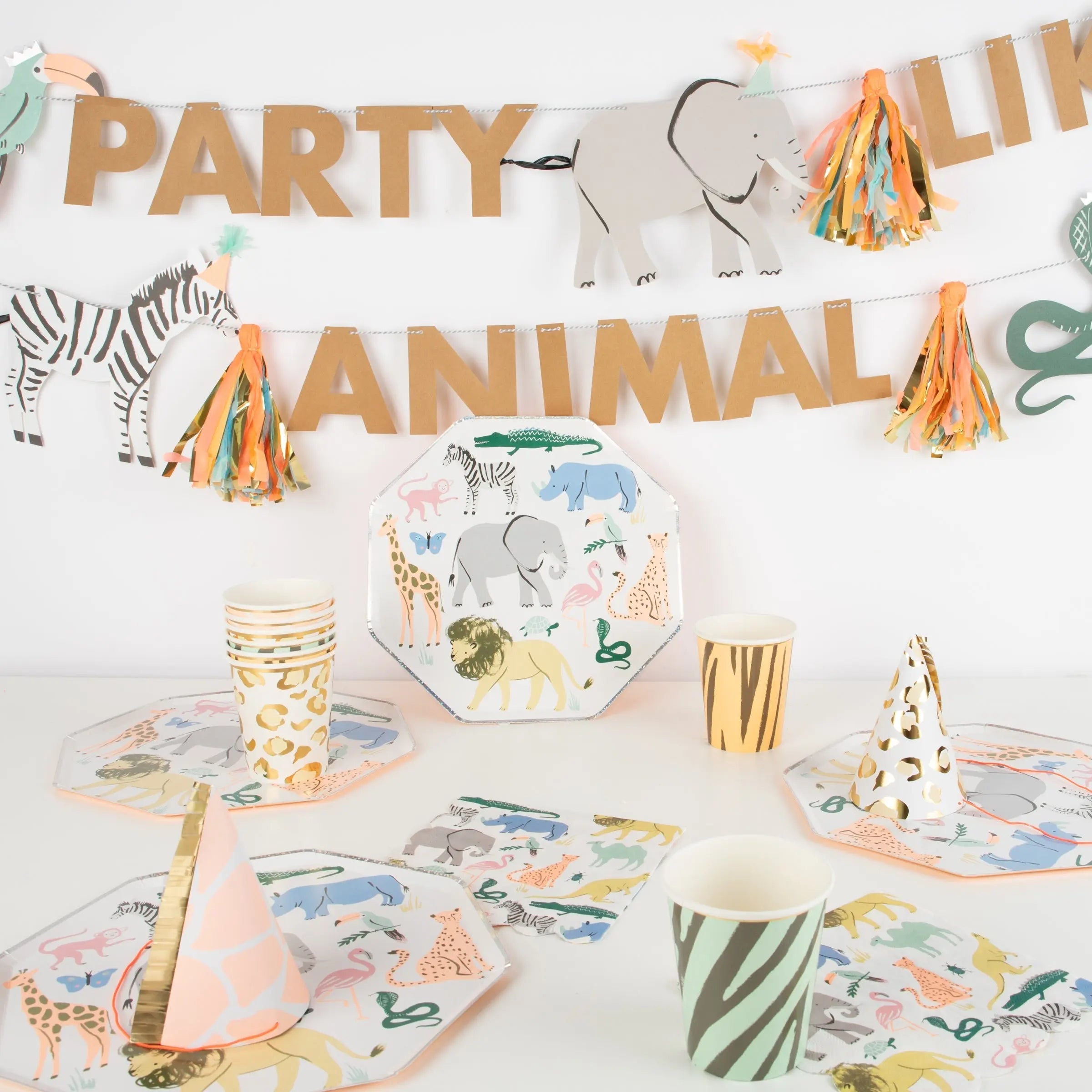 Meri Meri Safari Animal Party Supplies NZ Build a Birthday Online ...