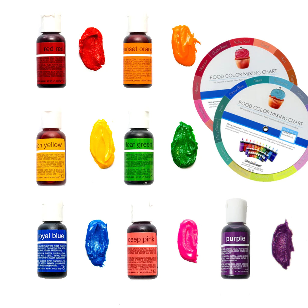 Chefmaster Rainbow Gel Food Colouring 20g - 7 Pack NZ – Build a Birthday NZ