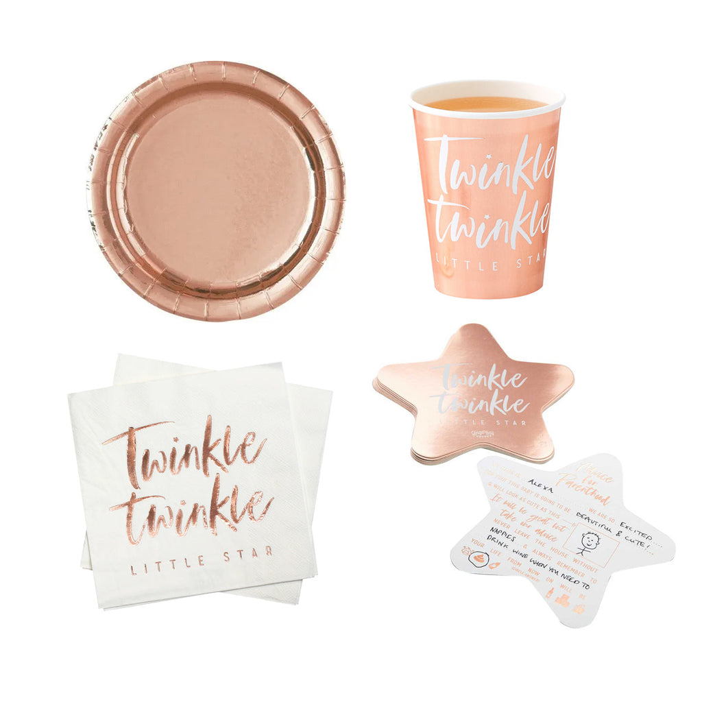 Ginger Ray Twinkle Twinkle Baby Essentials - 33 Pc – Build a Birthday NZ