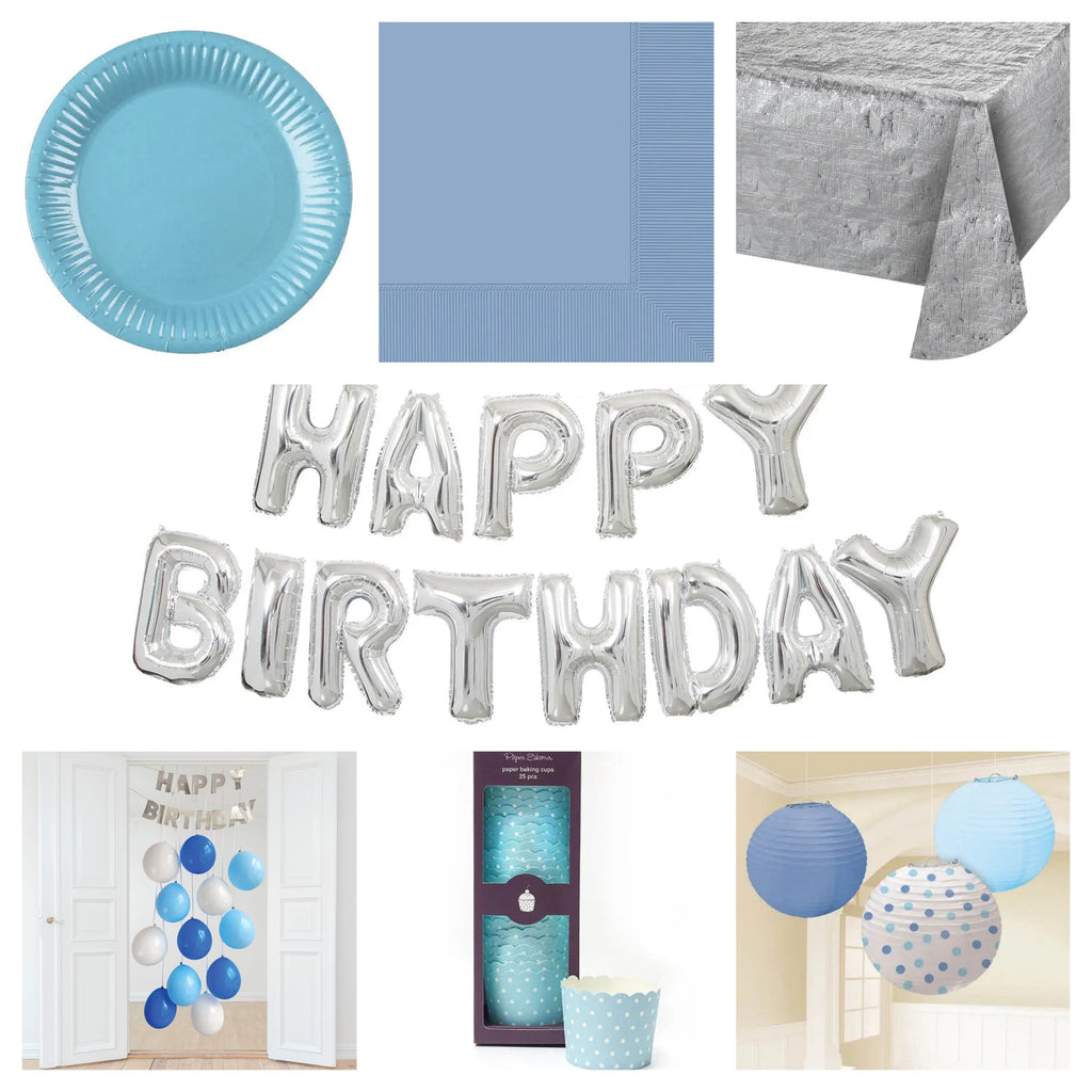 Shades of Blue Party Pack for 8 - SAVE 50% – Build a Birthday NZ