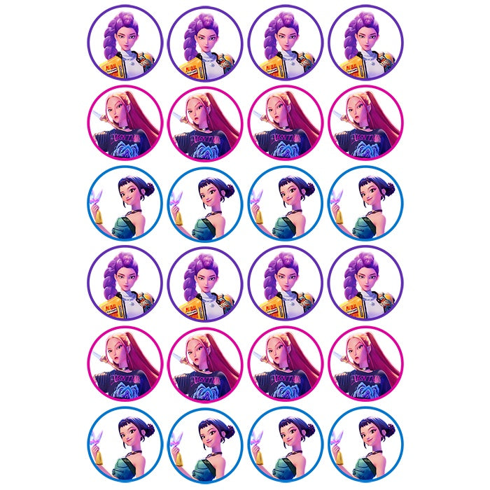 Kpop Demon Hunters Huntrix Portraits Edible Icing Cupcake Images NZ ...