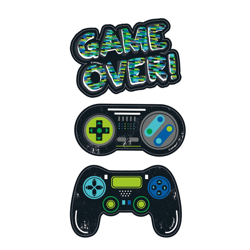 Gamer Vinyl Stickers - 3 Pkt NZ – Build a Birthday NZ