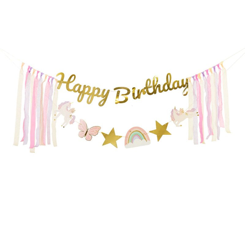 Unicorn Happy Birthday Letter Banner NZ – Build a Birthday NZ