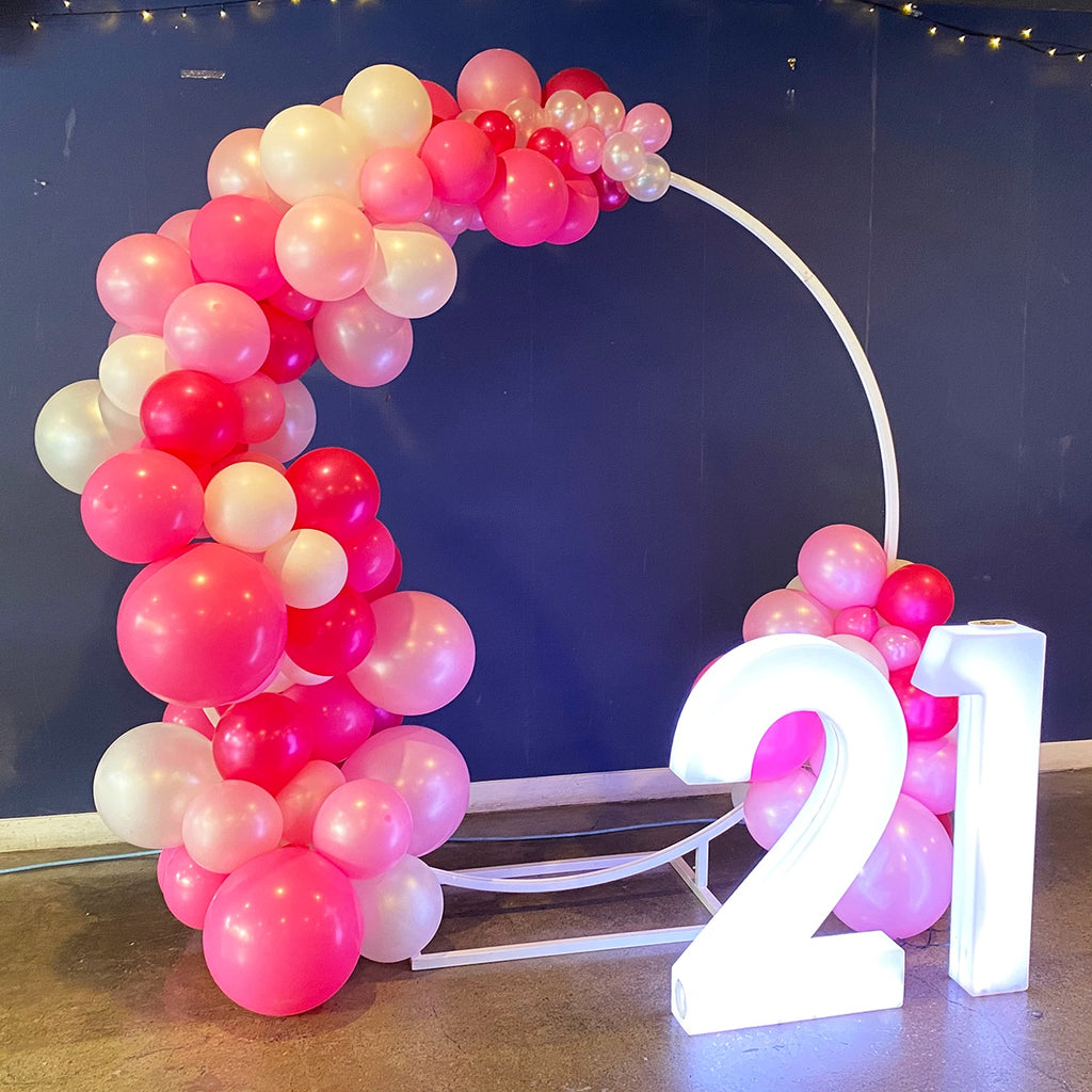 Pink Passion Balloon Frame Backdrop Hire Wellington NZ – Build a ...