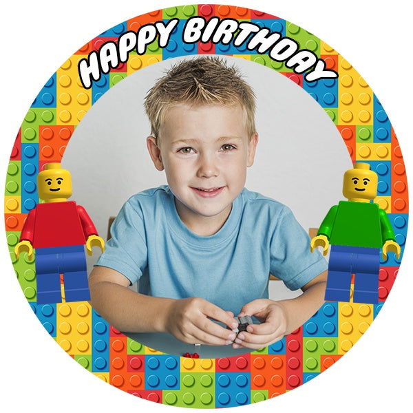 Personalised Lego Edible Icing Cake Image NZ – Build a Birthday NZ