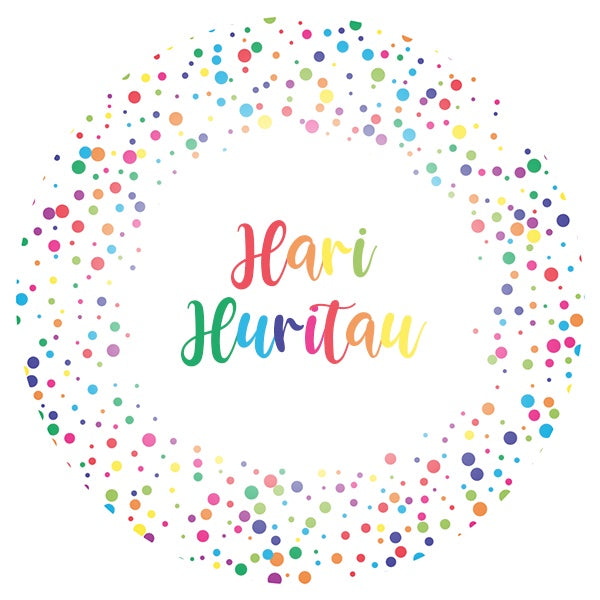 Rainbow Confetti Hari Huritau Edible Cake Image NZ – Build a Birthday NZ