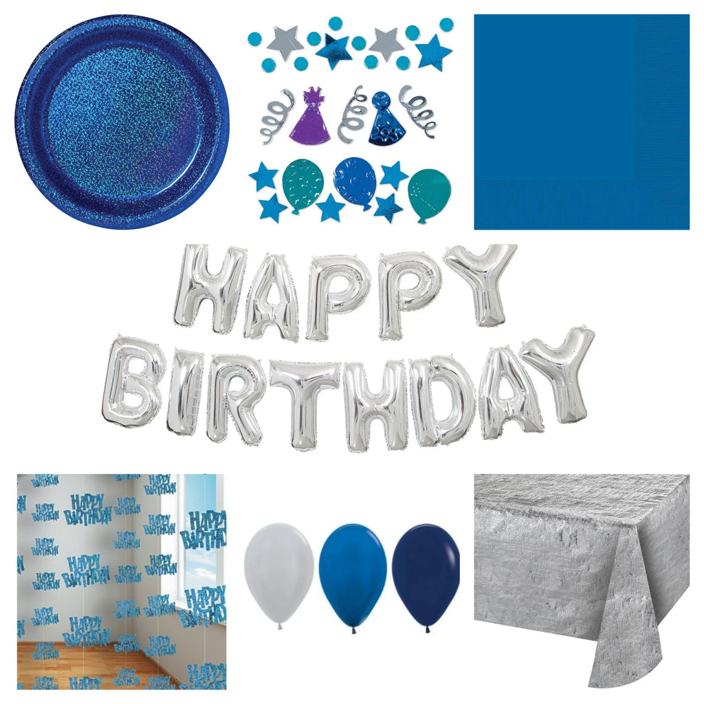 Blue Party Pack for 8 - SAVE 50% – Build a Birthday NZ