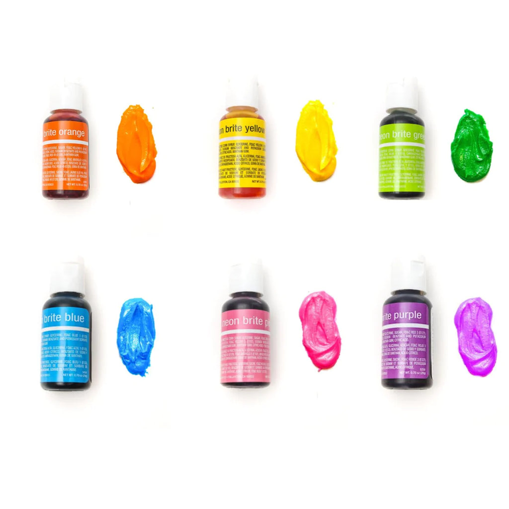 Chefmaster Neon Gel Food Colouring 20g - 6 Pack NZ – Build a Birthday NZ