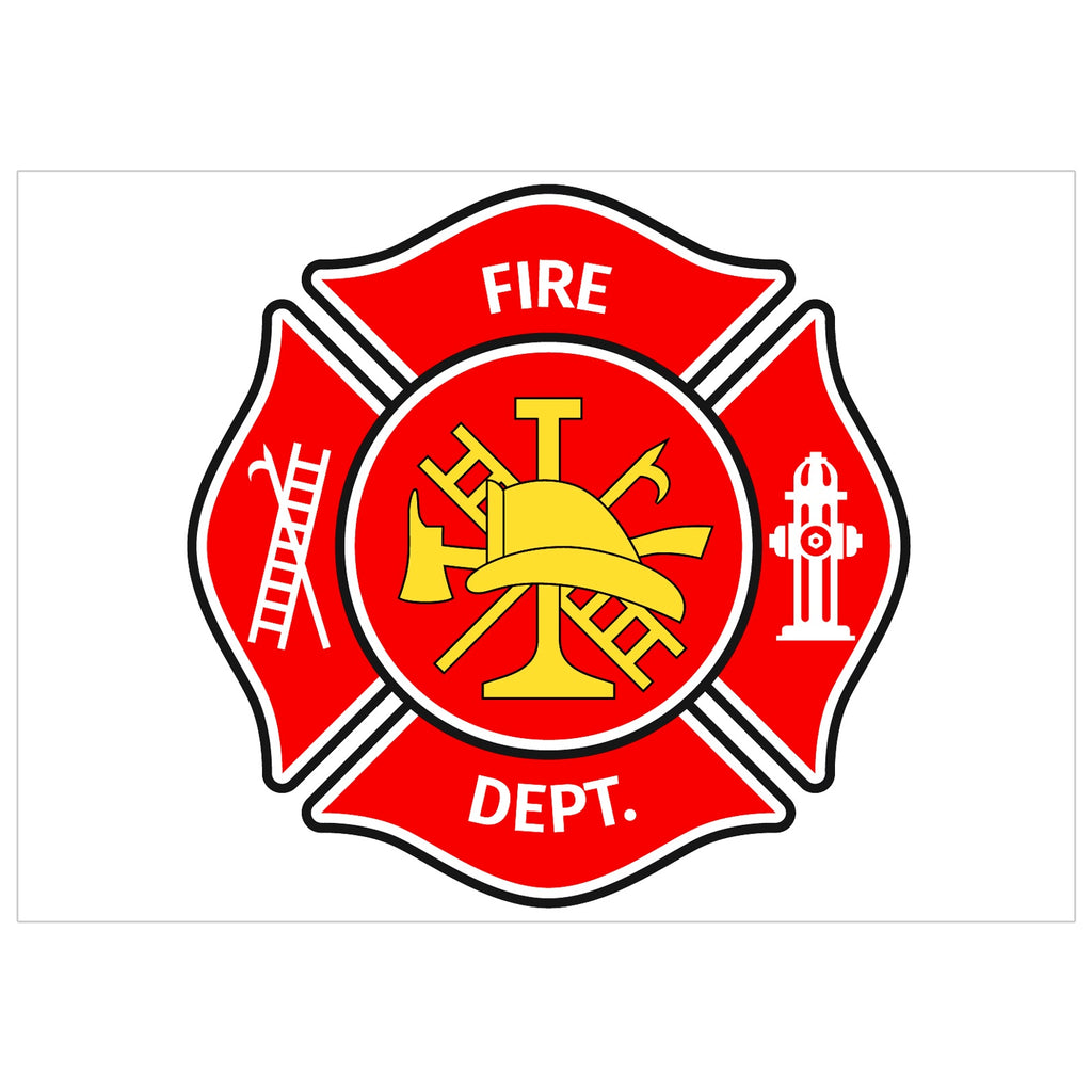 Fire Fighter Badge A5 Edible Icing Icon NZ – Build a Birthday NZ