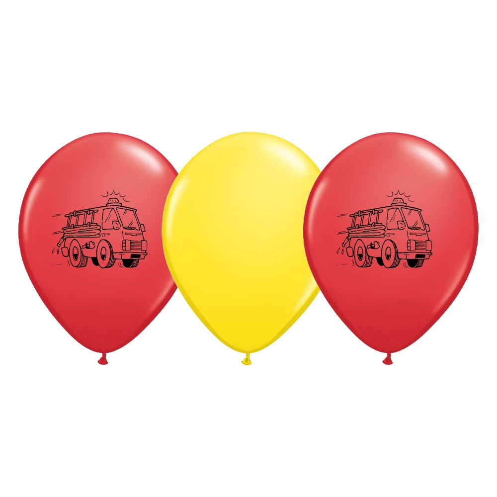Fire Truck & Yellow Balloons - 8 Pkt NZ – Build a Birthday NZ