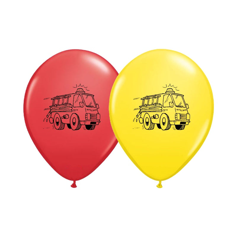 Fire Truck Balloons - 8 Pkt NZ – Build a Birthday NZ