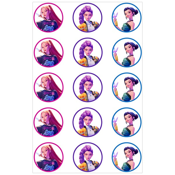 Kpop Demon Hunters Huntrix Portraits Edible Icing Cupcake Images NZ ...