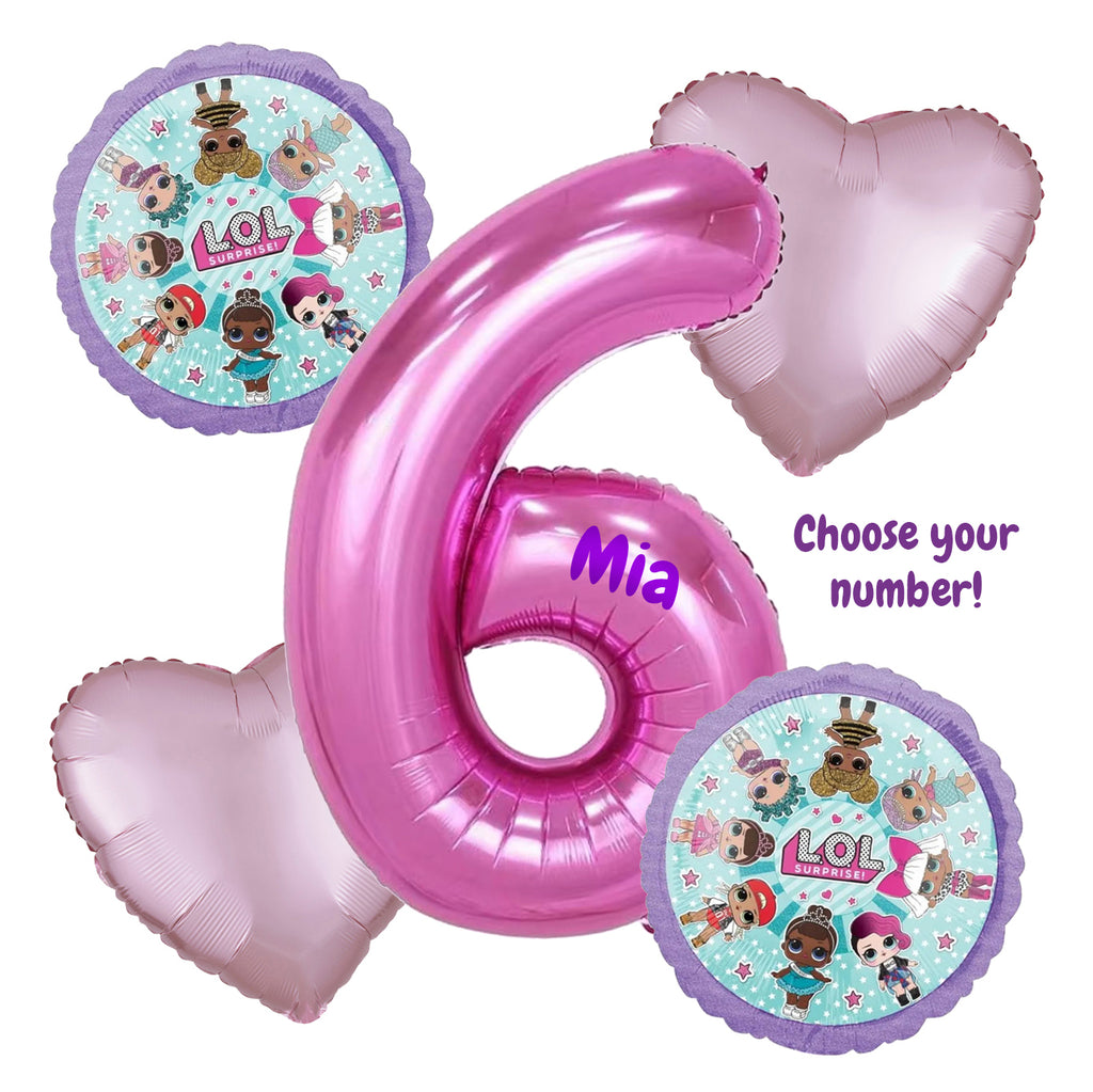 LOL Surprise Number Balloon Bouquet NZ – Build a Birthday NZ