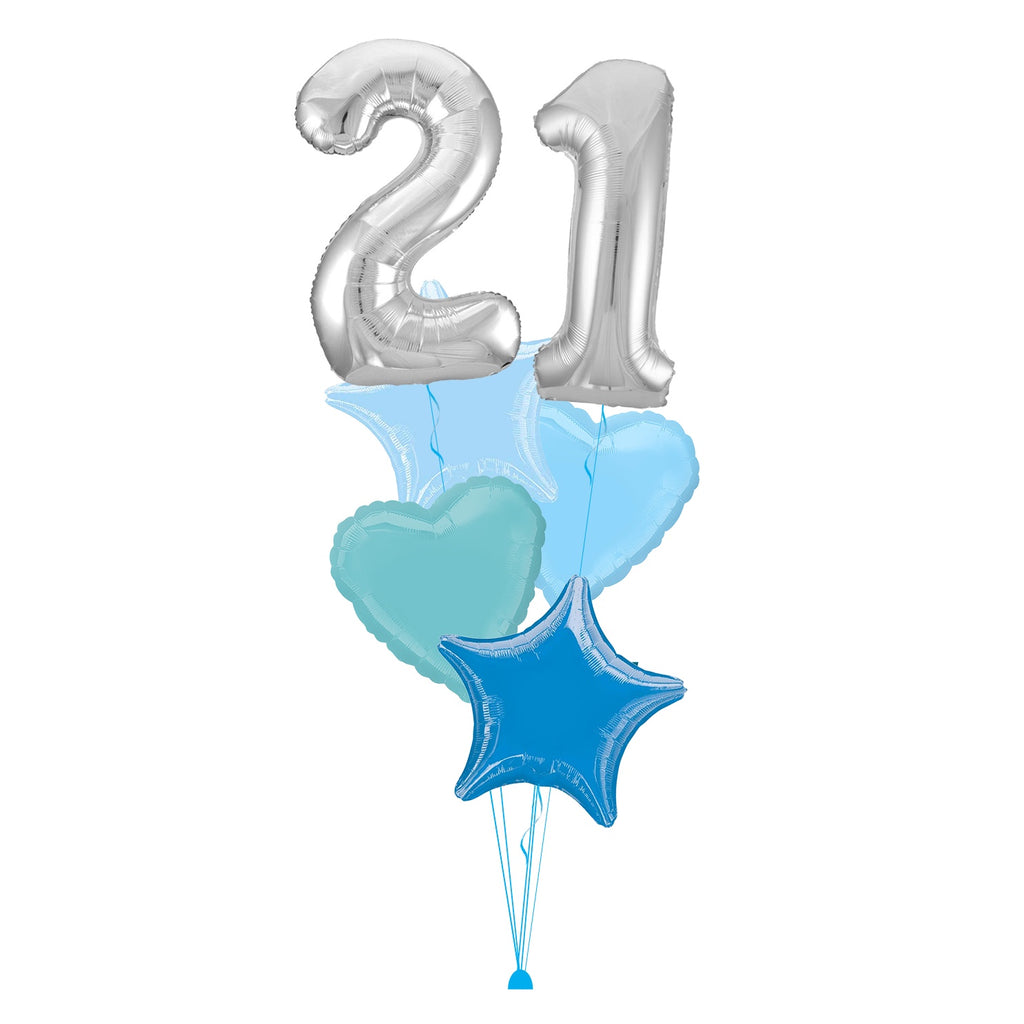 Custom Giant Number Foil Balloon Bouquet Wellington NZ – Build a ...