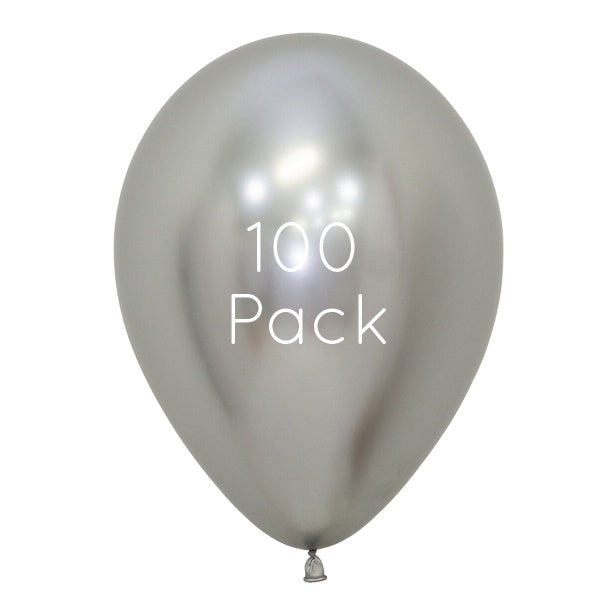 Reflex Silver Balloons - 100 Pkt NZ – Build a Birthday NZ