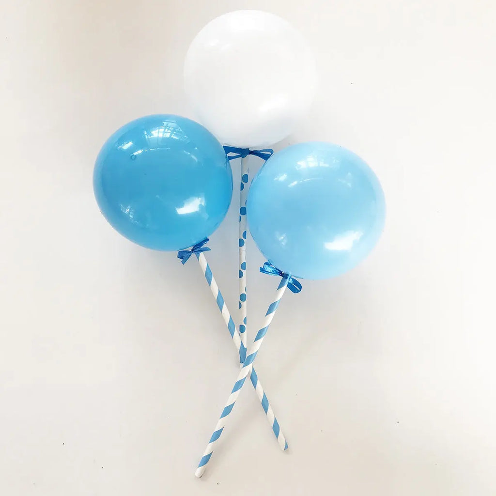 Blue Balloon Cake Topper Set – Build a Birthday NZ