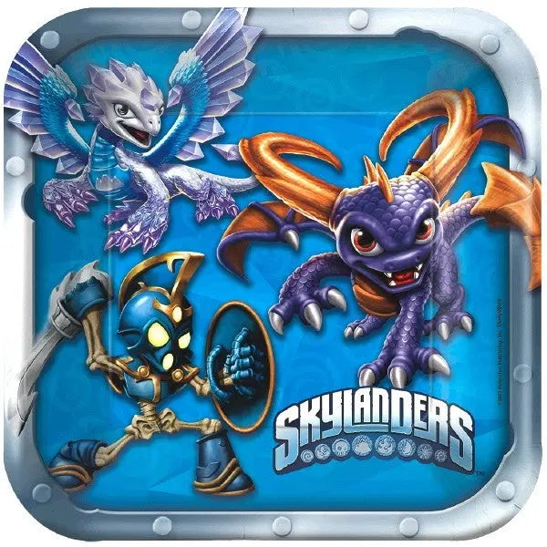 Skylanders Plates - Lunch 8 Pkt – Build a Birthday NZ