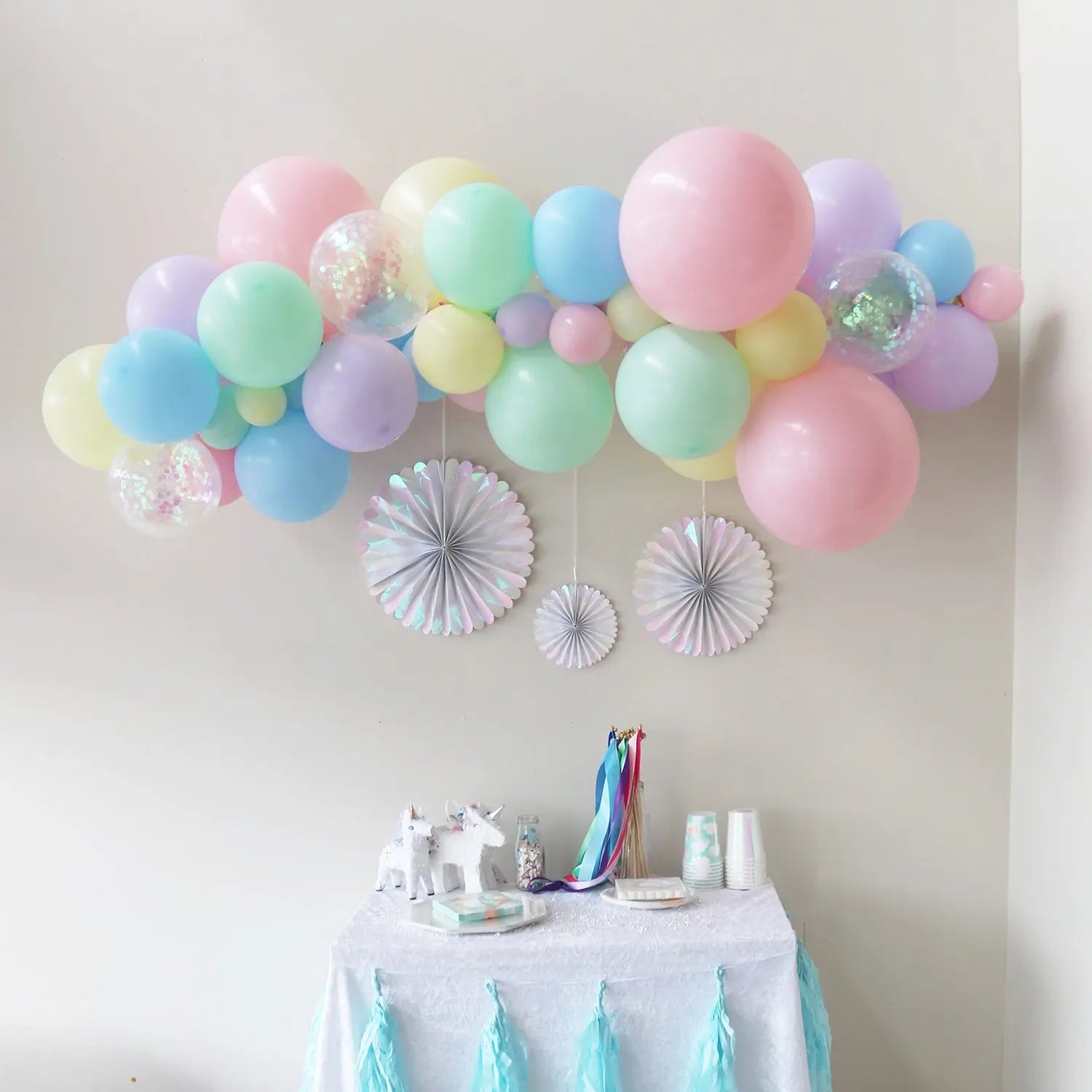 Pastel Balloon Garland by Pop Balloons – Build a Birthday NZ