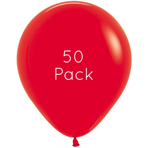 45cm Red Giant Balloons - 50 Pkt NZ – Build a Birthday NZ