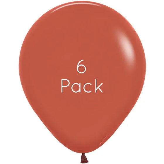 45cm Terracotta Giant Balloons - 6 Pkt – Build a Birthday NZ