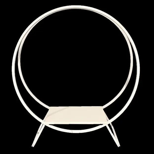 Double Hoop White Cake Stand Hire – Build a Birthday NZ