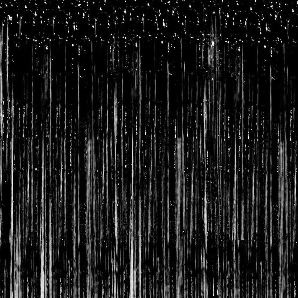 Black Foil Slit Curtain 1m x 3m NZ – Build a Birthday NZ