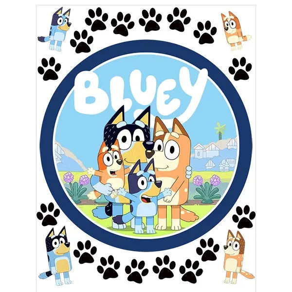 Bluey Round Edible Cake Image with FREE Edible Icons NZ – Build a ...