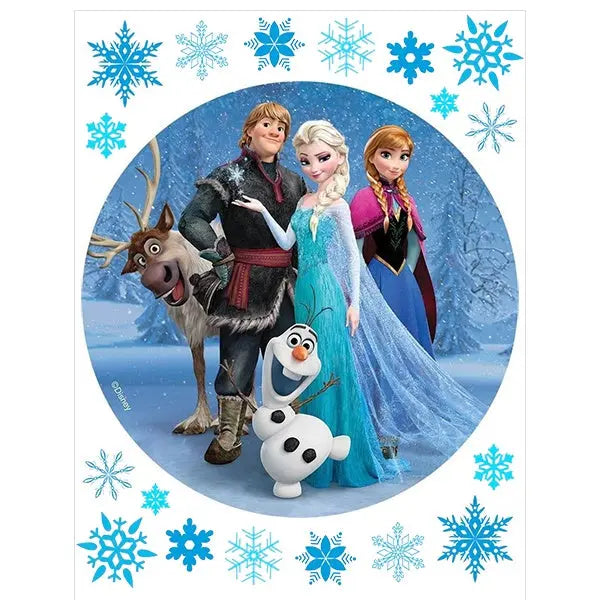 Frozen Group Edible Cake Image with FREE Edible Icons NZ – Build a ...
