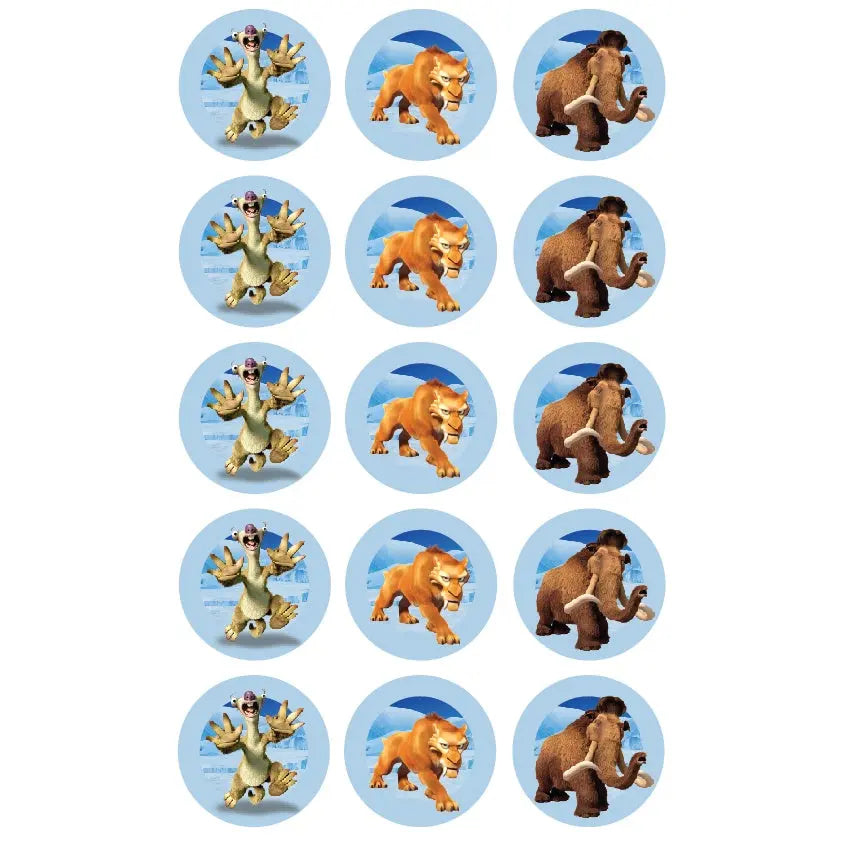 Ice Age Edible Icing Cupcake Images – Build a Birthday NZ