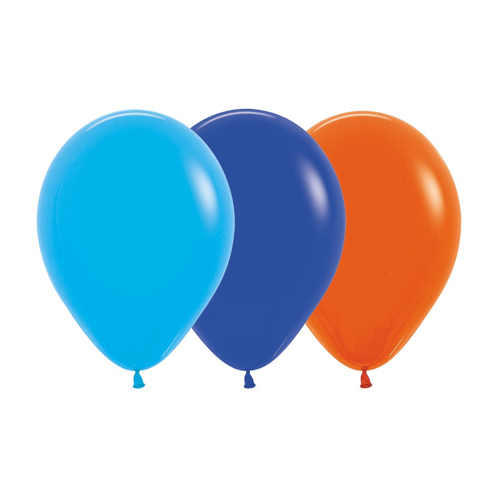 Blue & Orange Balloons - 12 Pkt NZ – Build a Birthday NZ