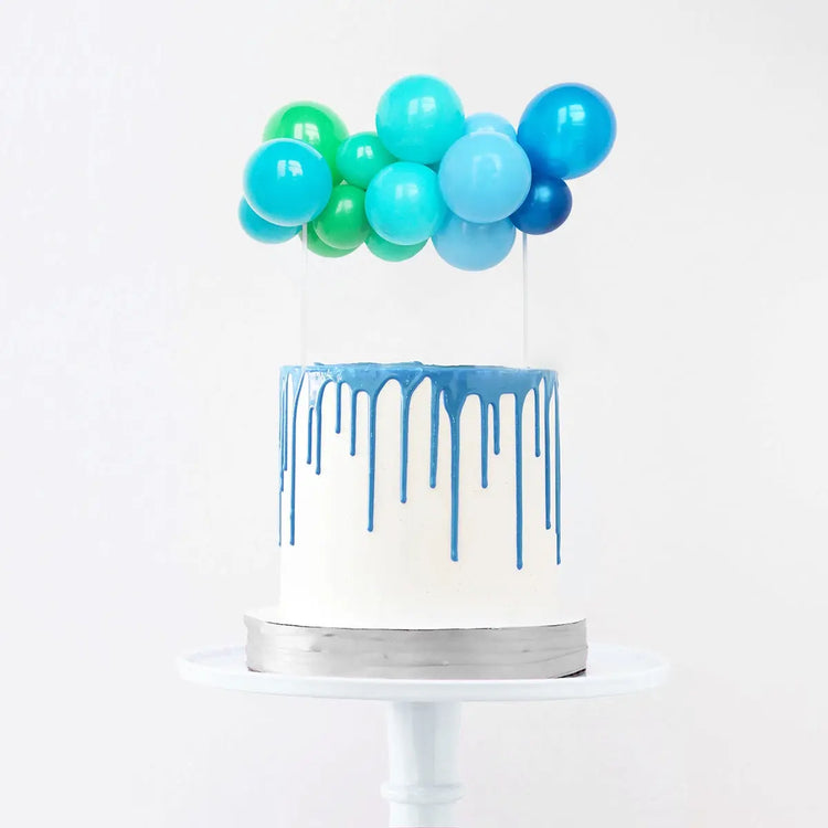 Blue Lagoon Balloon Garland Cake Topper by Pop Balloons – Build a ...