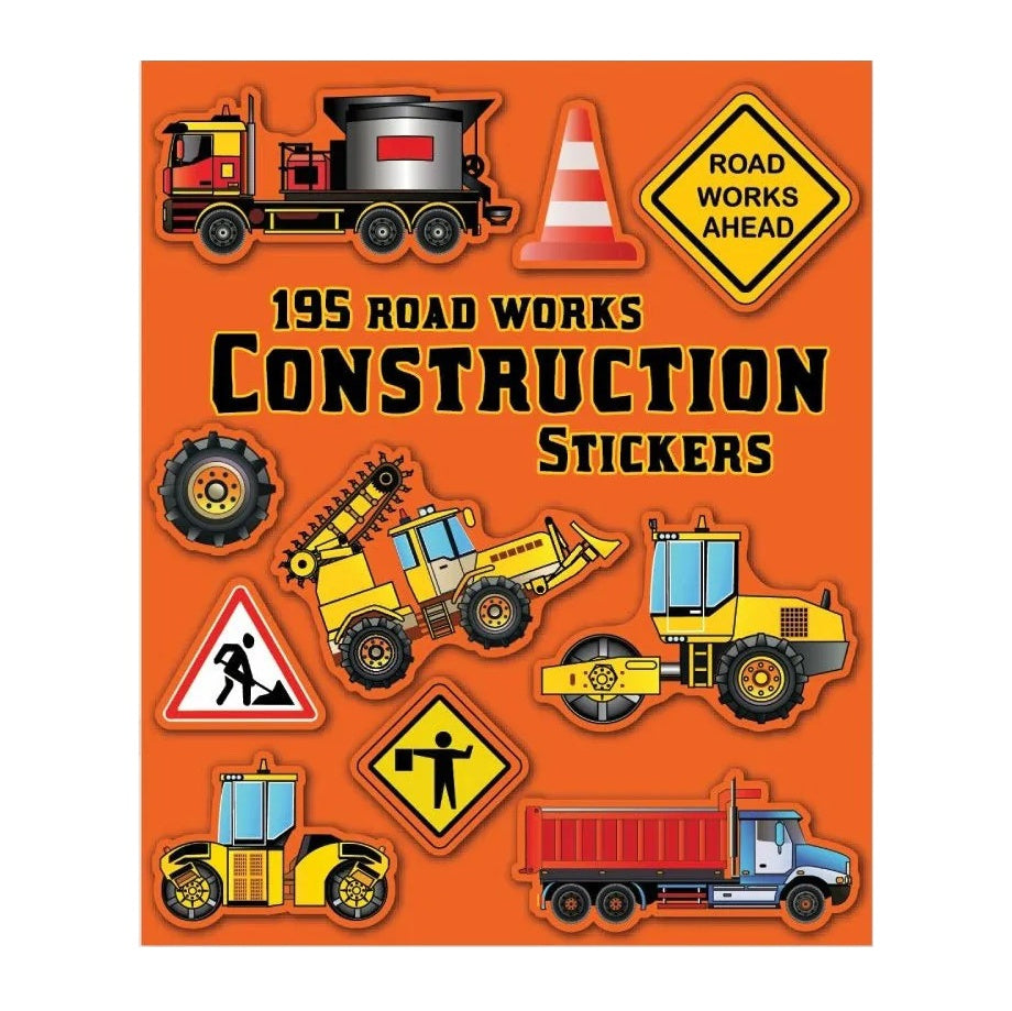 Orange Construction Sticker Book – Build a Birthday NZ