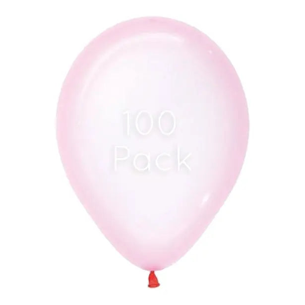 Crystal Pastel Pink Balloons - 100 Pkt NZ – Build a Birthday NZ