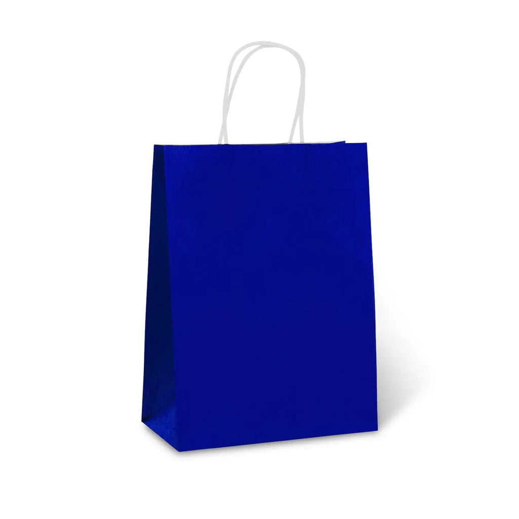 Dark Blue Paper Bag with Handles – Build a Birthday NZ