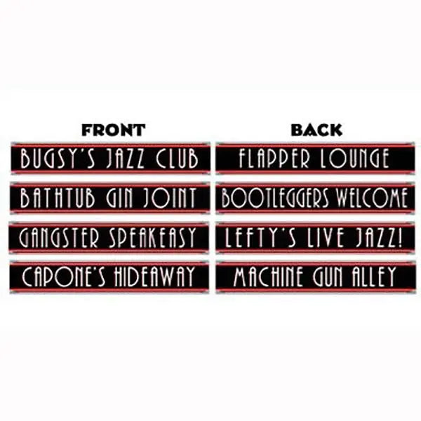 Gangster 1920's Street Signs – Build a Birthday NZ