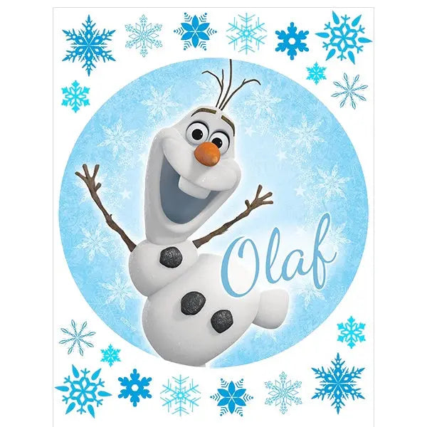Frozen Olaf Edible Icing Cake Image with FREE Edible Icons NZ – Build a ...