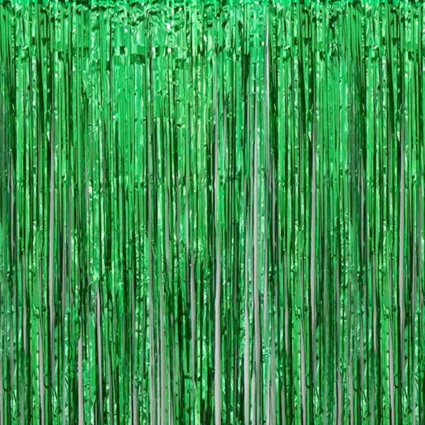Green Foil Backdrop Curtain 1m x 3m – Build a Birthday NZ