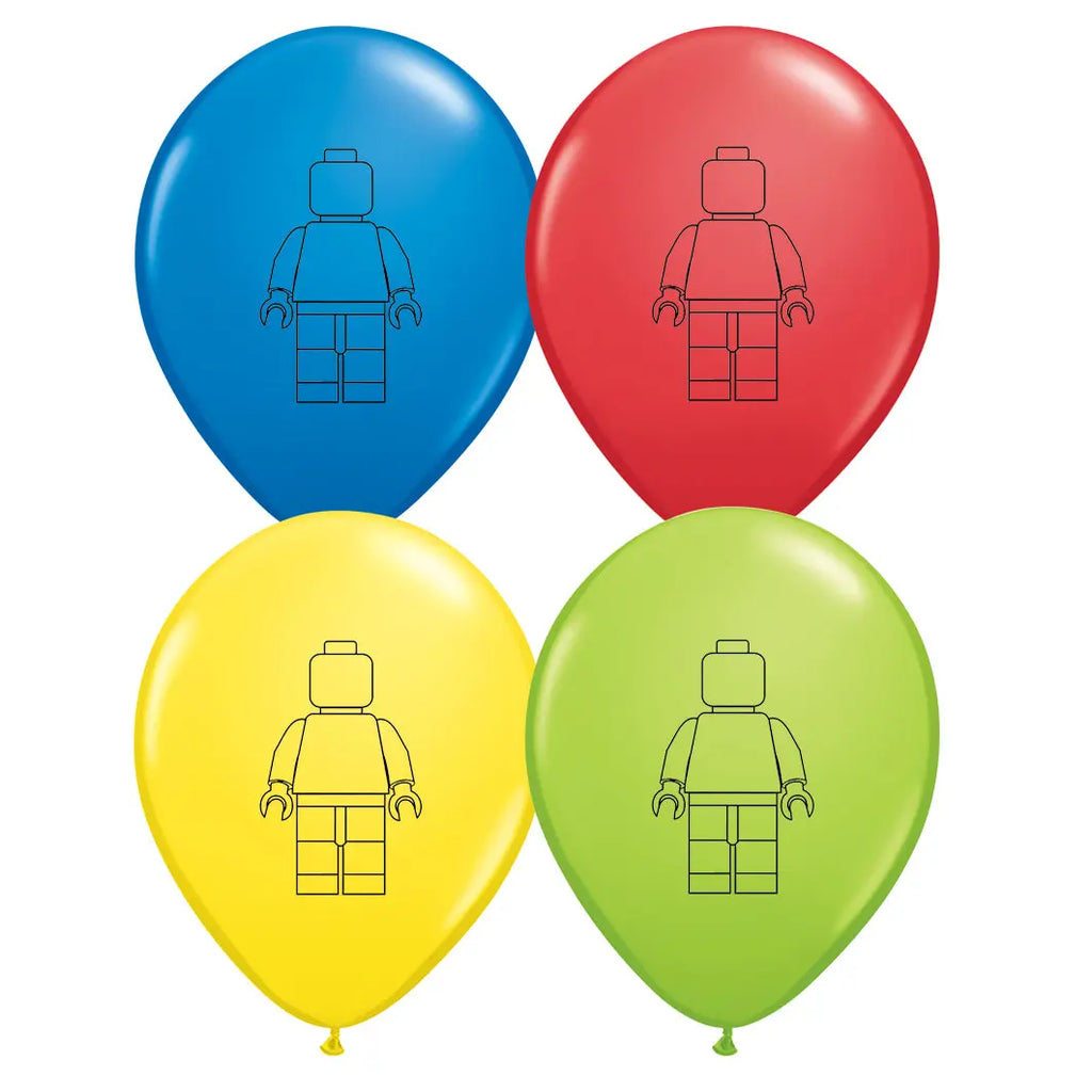 Lego Man Balloon - 8 Pkt – Build a Birthday NZ