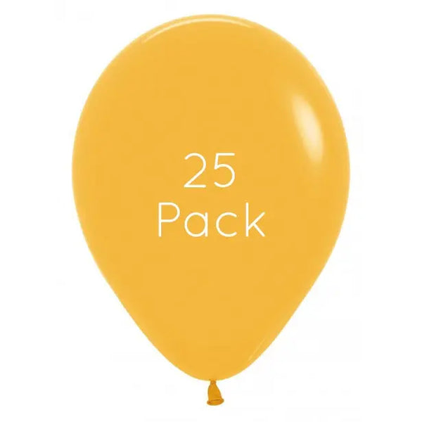 Mustard Balloons - 25 Pkt – Build a Birthday NZ