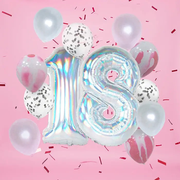 Pink Sparkle 18th Birthday Balloon Pack NZ – Build a Birthday NZ
