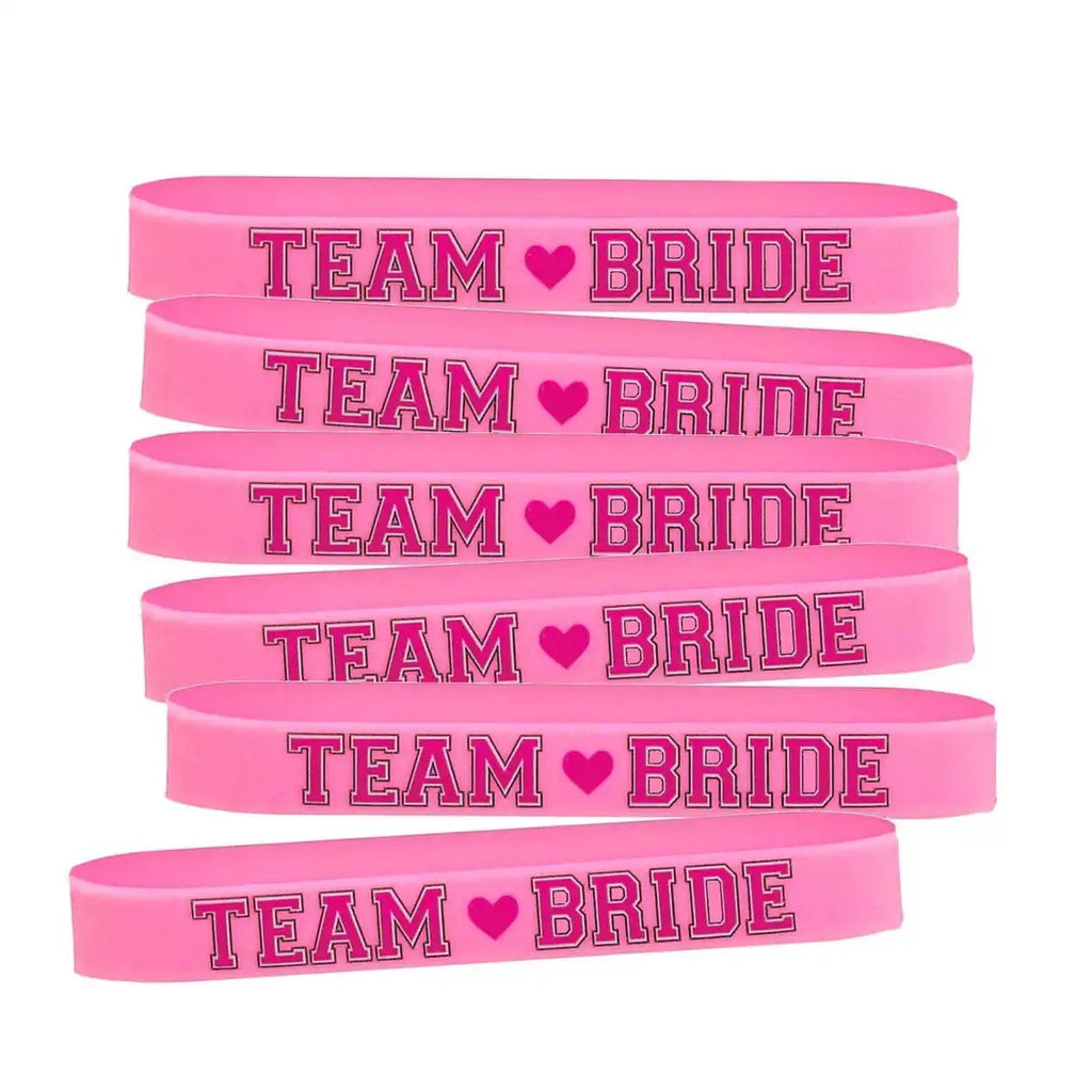 Team Bride Silicone Bracelets - 6 Pkt NZ – Build a Birthday NZ