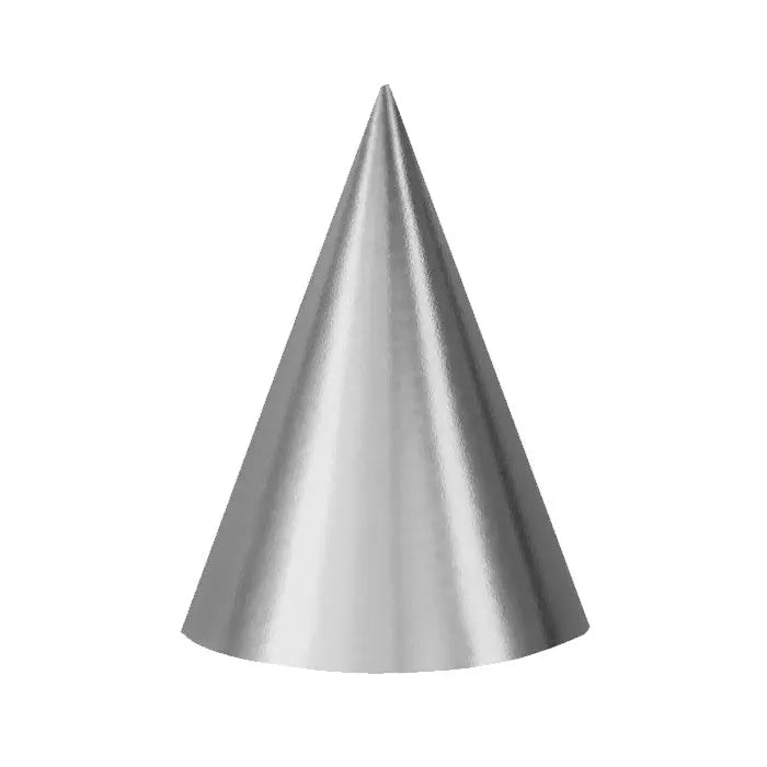 Silver Foil Party Hats - 6 Pkt – Build a Birthday NZ